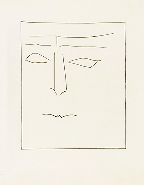 Pablo Picasso | Square Head of a Man with Clenched Mouth (Plate IX ...