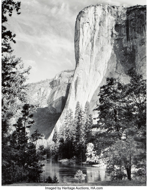 Ansel Adams | El Capitan, Merced River, Clouds, Yosemite National Park ...