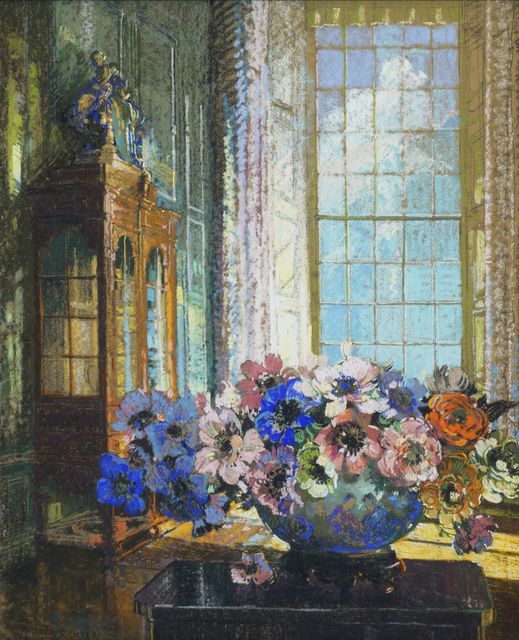 Herbert Davis Richter | Floral arrangement in elegant interior | Artsy