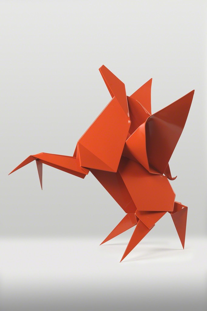 In Giant Origami Sculptures, Artist Hacer Folds Steel Like Paper
