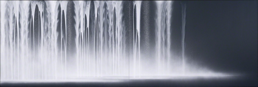 Celebrated Artist Hiroshi Senju Debuts New Fluorescent Waterfall Paintings