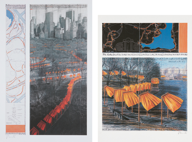 Christo | The Gates, Project for Central Park, VIII, New York City; and ...