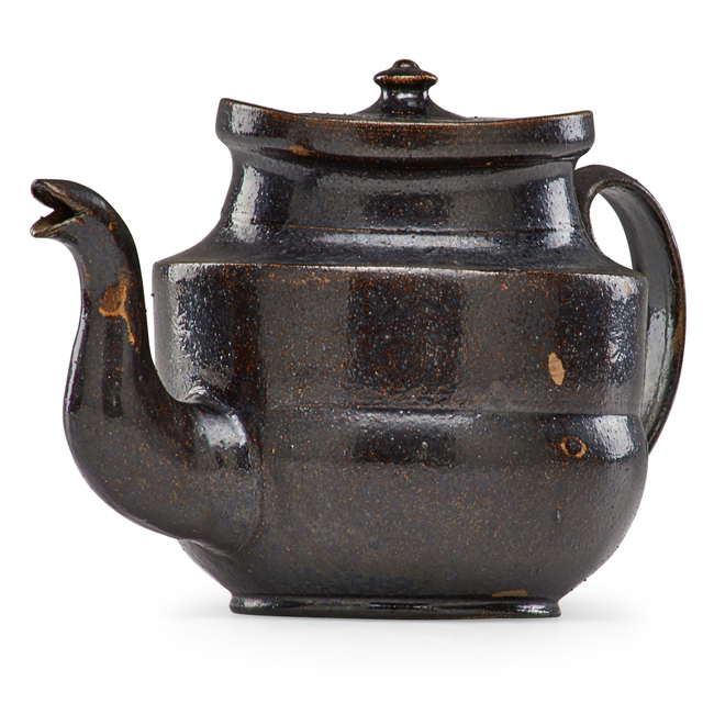 George Ohr | Teapot with ear handle (1897-1900) | Artsy