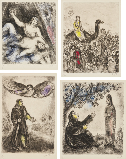 Marc Chagall | The Bible: plates 24; 46; 52 and 56 (1931-39) | Artsy
