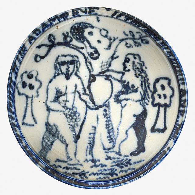 Ken Ferguson | Wall-hanging Adam and Eve charger, "Adam and Eve and the ...