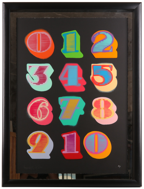 Ben Eine | Shutterfront Numbers (Black) (2010) | Artsy
