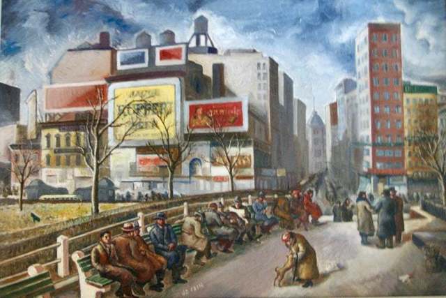 Joseph "Jo" Lambert Cain | UNION SQUARE Depression Era Oil Painting WPA ...