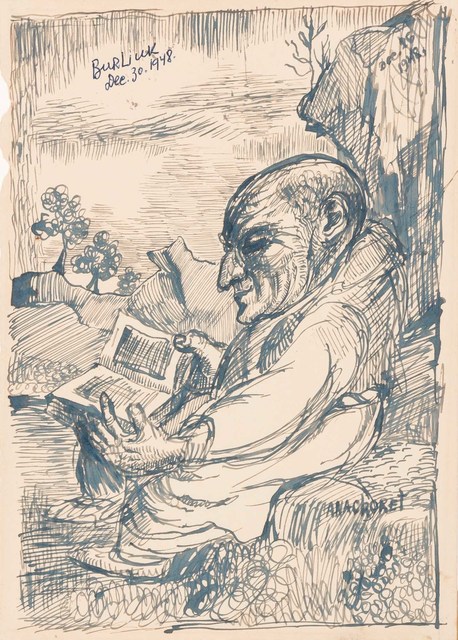 David Burliuk | Untitled Self-Portrait (1948) | Artsy