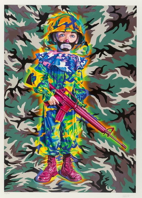 Ron English | Camo Clown Boy (2019) | Artsy