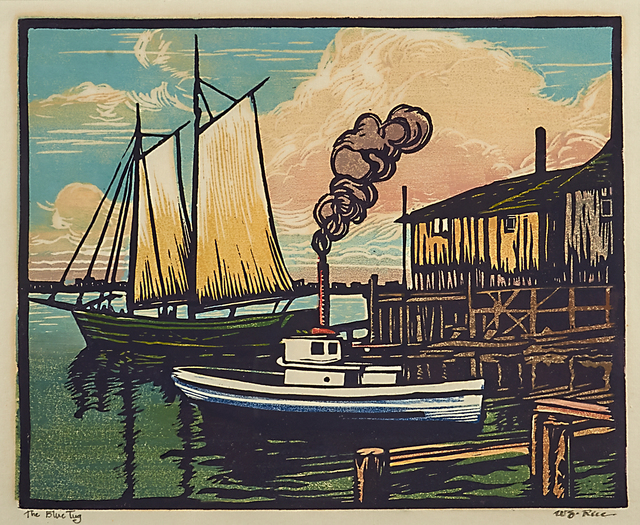William S. Rice | The Blue Tug, California (1920) | Artsy