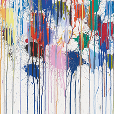 Ian Davenport | Colour Splat Cloud (white) (2017) | Artsy