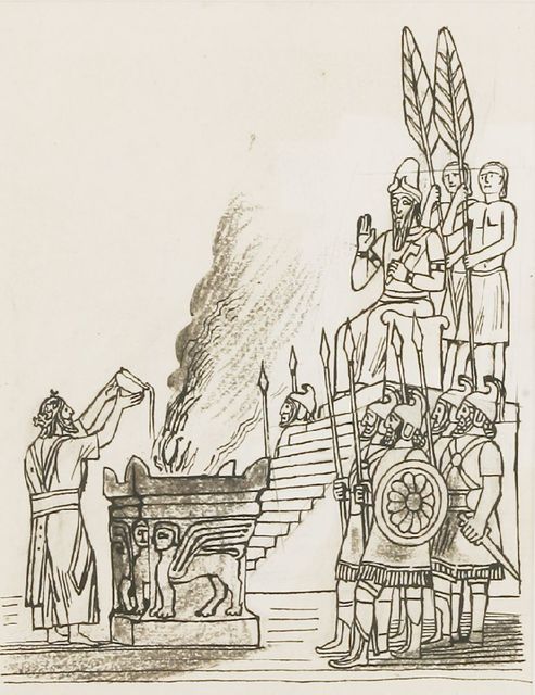 Edward Bawden | AHAZ BEFORE THE ALTAR' - ILLUSTRATION TO KINGS II ...