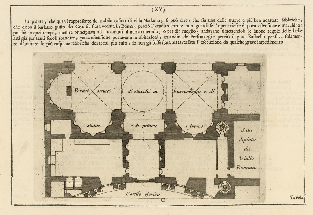 Giuseppe Vasi | [Architectural plan of the Villa Madama] (1747-1801 ...