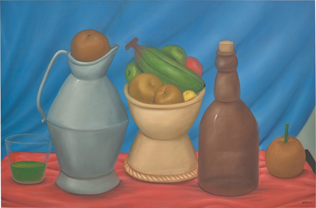 Fernando Botero | Still Life with Bottle (1982) | Artsy