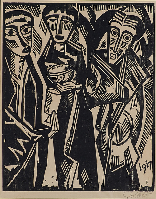 Karl Schmidt-Rottluff | Die Heiligen drei Könige, from Ten Woodcuts by ...