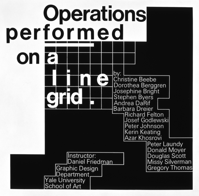 Dan Friedman | Operations Performed on a Line Grid (1973) | Artsy