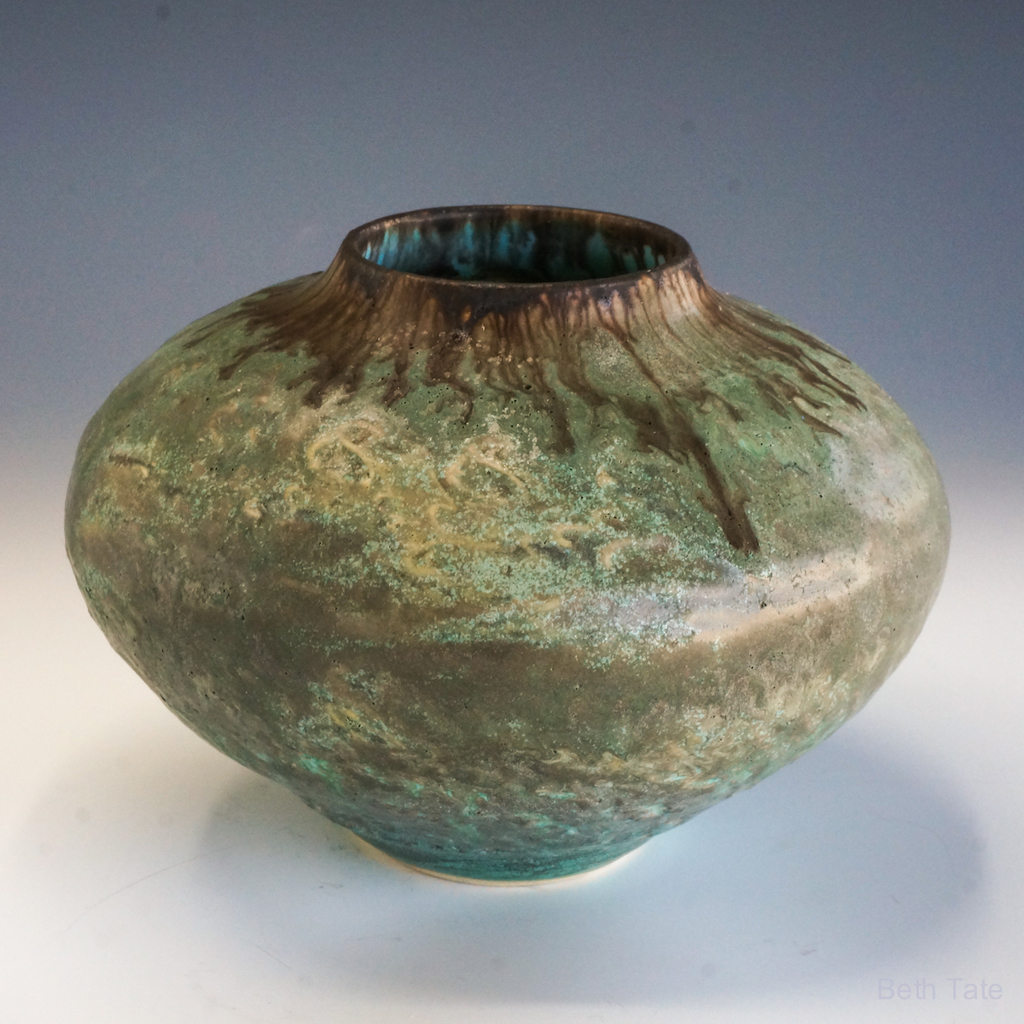 matt turquoise pastel finish with curvy organic shape Laura Ross large ...
