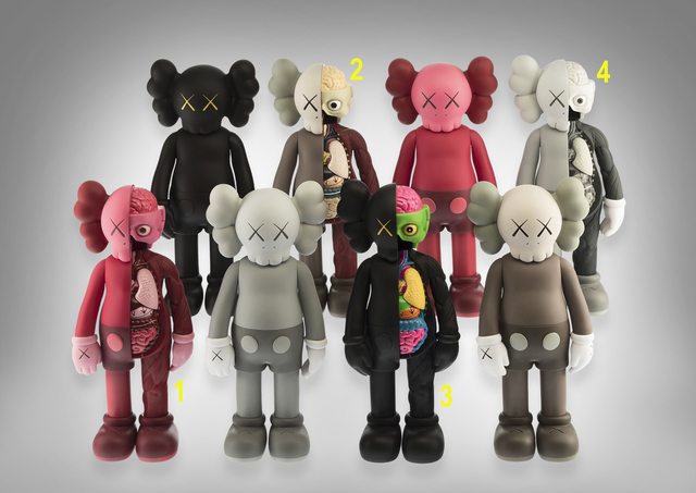 KAWS | Kaws Companion (Flayed; Black, Brown, Grey & Blush) | Artsy