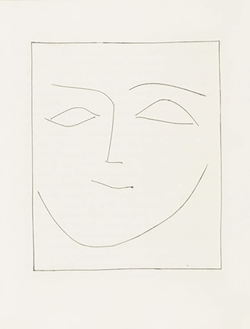 Pablo Picasso | Square Head of a Woman Half Smiling (Plate XII) (1949 ...