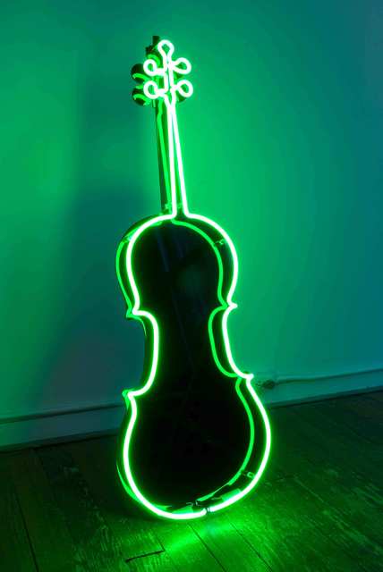 Charlotte Moorman | Neon Cello (1989) | Artsy