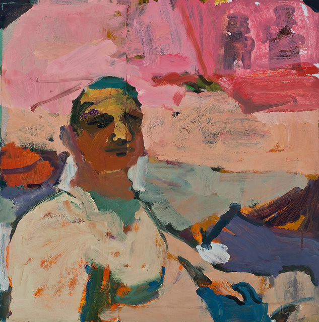 Jennifer Pochinski | Portrait with an Orange Snake (2019) | Artsy