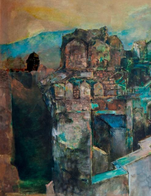 Amitabh SenGupta | Unknown Fort, Mythscape, Series of structures, Oil ...